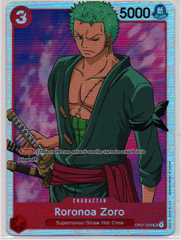 2022 EN Roronoa Zoro (SR) Romance Dawn (OP01) RAW – TCG Titans